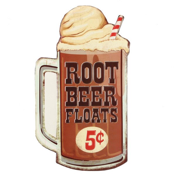 Root Beer Floats Embossed Metal Sign | Open Road Brands | Shop-ORB