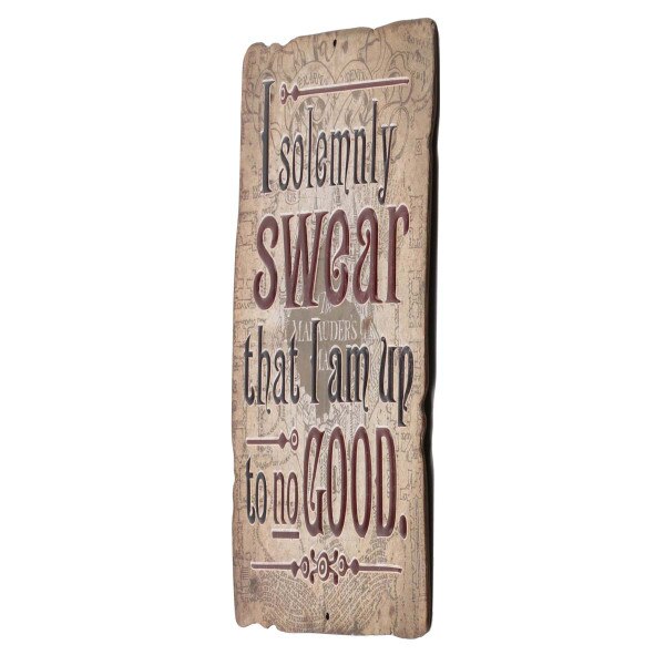 I Solemnly Swear Embossed Metal Sign | Open Road Brands | Shop-ORB