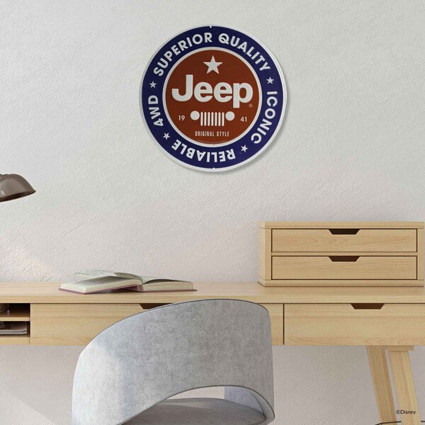 Jeep Superior Quality Round Embossed Metal Sign | Open Road Brands ...