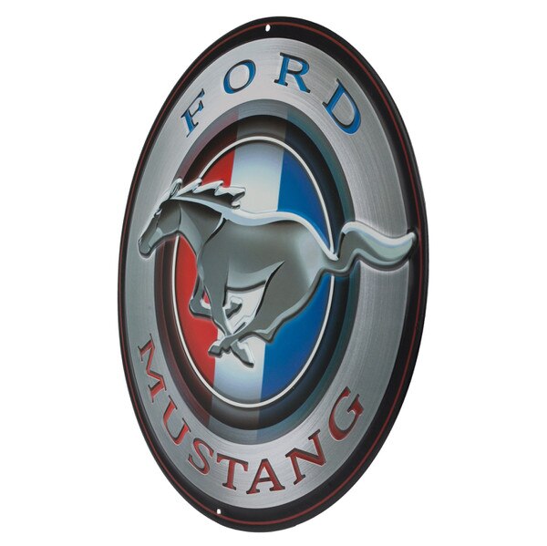 Ford Mustang Round Embossed Metal Sign | Open Road Brands | Shop-ORB