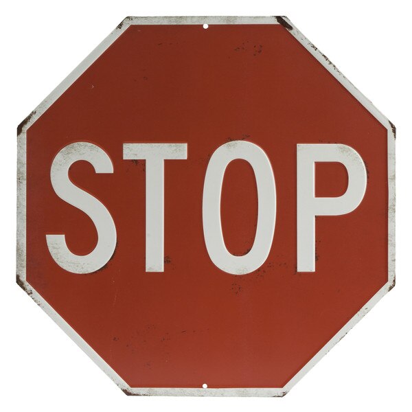 Stop Embossed Metal Sign | Open Road Brands | Shop-ORB