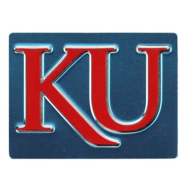 University Of Kansas KU Embossed Metal Magnet | Open Road Brands | Shop-ORB
