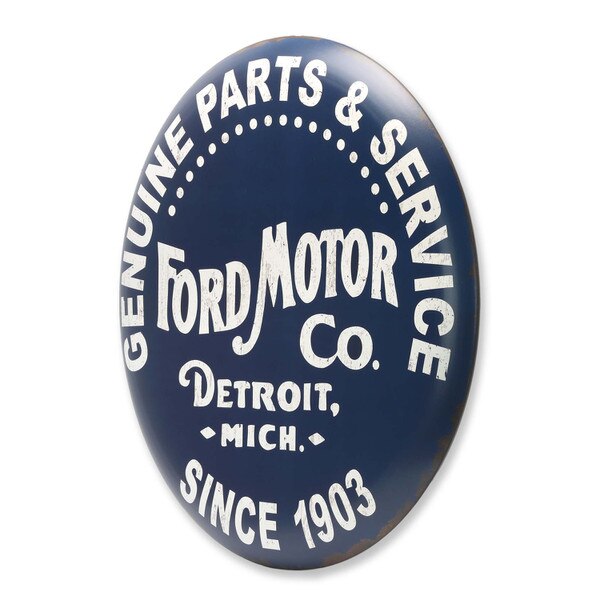 Ford Motor Co. Detroit Vintage Button Large Round Metal Sign | Open ...