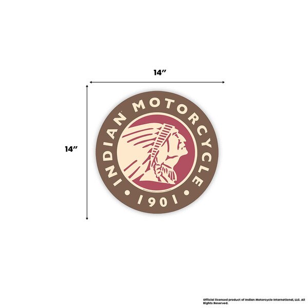 Indian Motorcycle Round Metal Button Sign | Open Road Brands | Shop-ORB