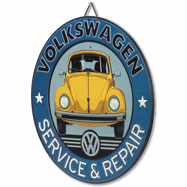 Volkswagen Service & Repair Round Metal Sign | Open Road Brands | Shop-ORB