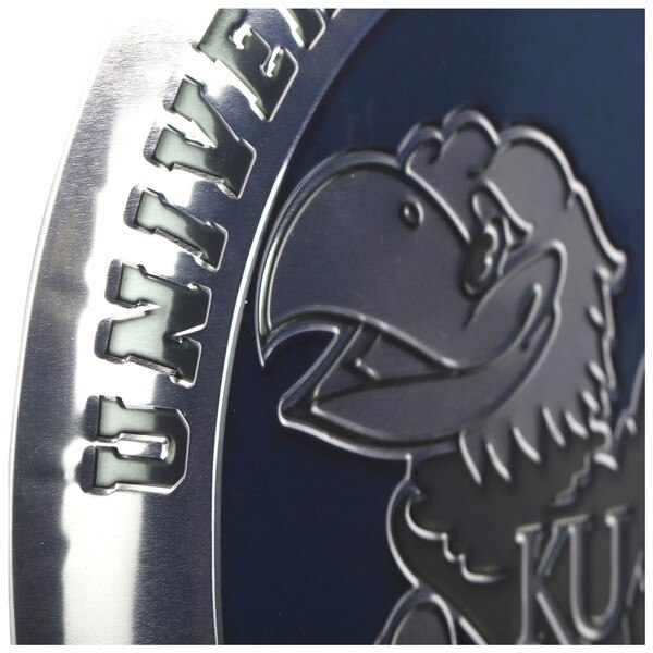 University Of Kansas Jayhawks Embossed Round Embossed Metal Sign | Open ...