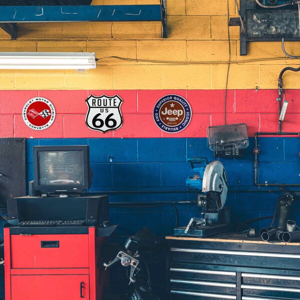 Route 66 Highway Embossed Metal Sign | Open Road Brands | Shop-ORB