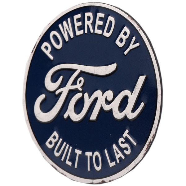 Ford - "Powered By Ford Built To Last" Round Metal Magnet | Open Road ...
