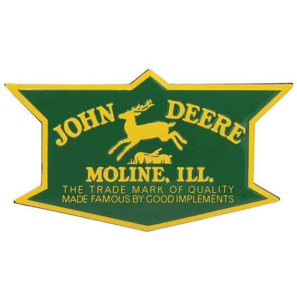 John Deere Badge Embossed Metal Magnet | Open Road Brands | Shop-ORB