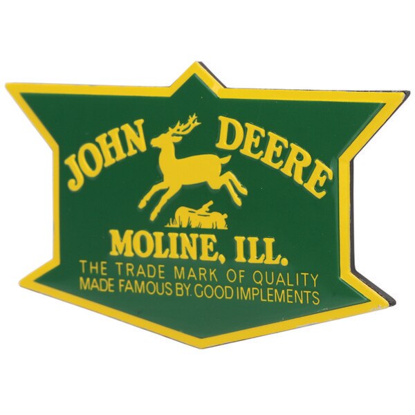 John Deere Badge Embossed Metal Magnet | Open Road Brands | Shop-ORB