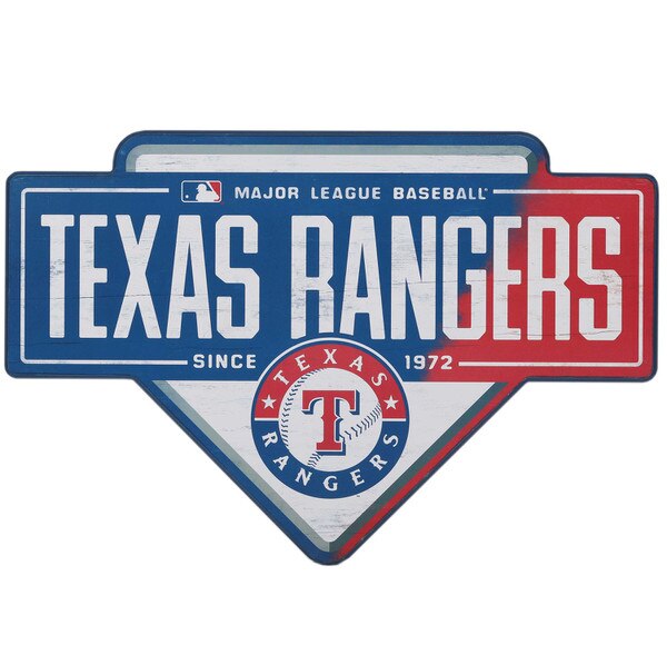 Texas Rangers Black And White MDF Block Wall Art | Open Road Brands ...