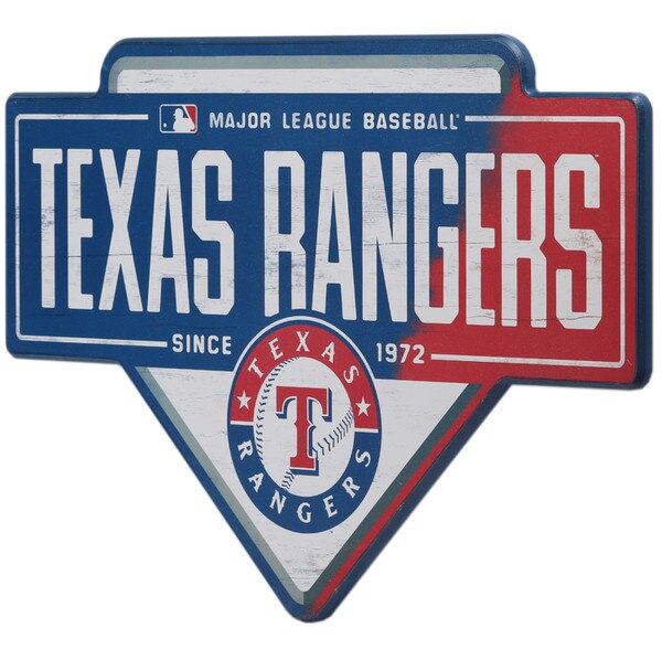 Texas Rangers Black And White MDF Block Wall Art | Open Road Brands ...
