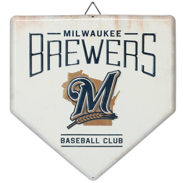 Milwaukee Brewers Home Plate Metal Wall Art | Open Road Brands | Shop-ORB