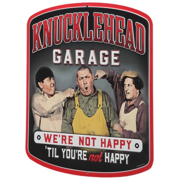 Knucklehead Garage Three Stooges Metal Sign | Open Road Brands | Shop-ORB
