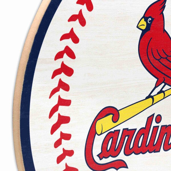 St. Louis Cardinals Logo Baseball Round Wood Wall Decor | Open Road ...