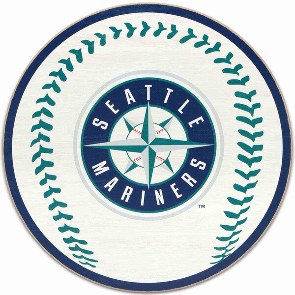 Seattle Mariners Logo Baseball Round Wood Wall Decor | Open Road Brands ...