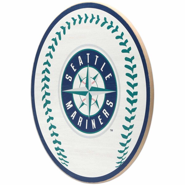 Seattle Mariners Logo Baseball Round Wood Wall Decor | Open Road Brands ...