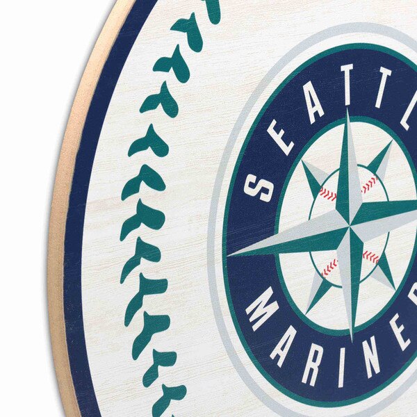 Seattle Mariners Logo Baseball Round Wood Wall Decor | Open Road Brands ...