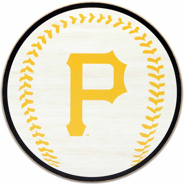 Pittsburgh Pirates Logo Baseball Round Wood Wall Decor | Open Road ...