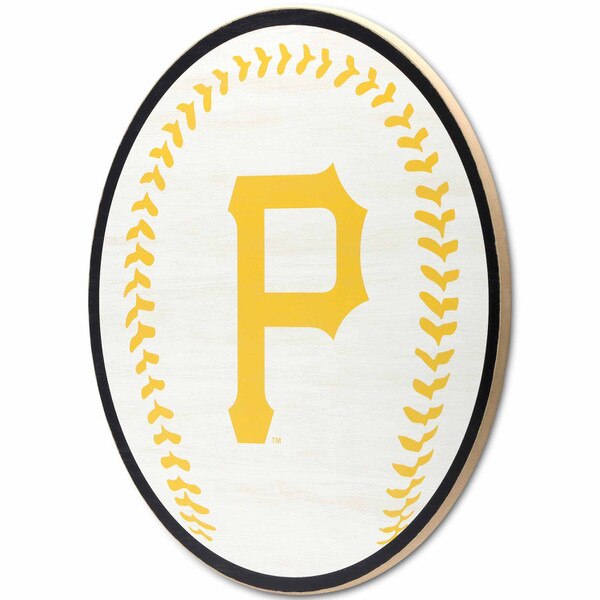 Pittsburgh Pirates Logo Baseball Round Wood Wall Decor | Open Road ...
