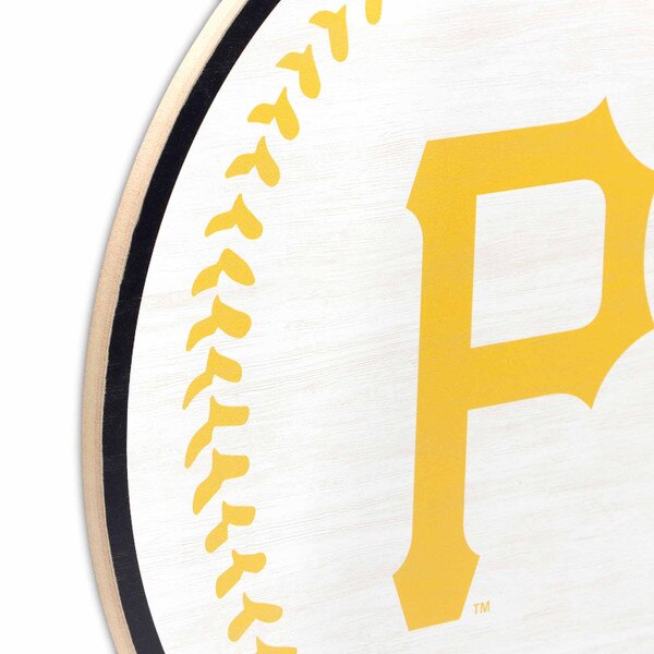Pittsburgh Pirates Logo Baseball Round Wood Wall Decor | Open Road ...