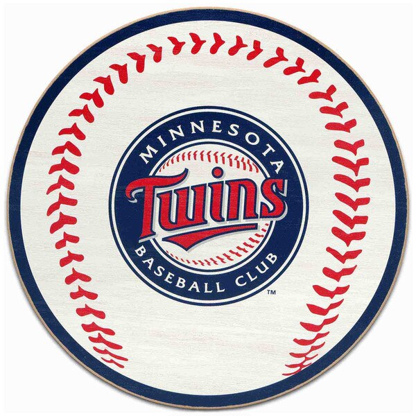 Minnesota Twins Logo Baseball Round Wood Wall Decor | Open Road Brands ...
