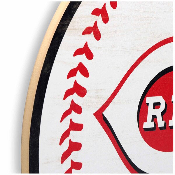 Cincinnati Reds Logo Baseball Round Wood Wall Decor | Open Road Brands ...