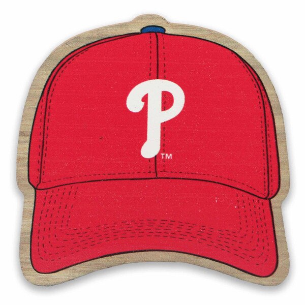 Philadelphia Phillies Baseball Cap Wood Magnet | Open Road Brands ...