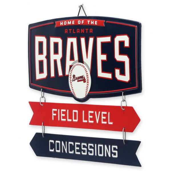 Atlanta Braves Field Level Concessions Metal Sign | Open Road Brands ...