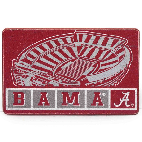 University Of Alabama Football Stadium Wood Magnet | Open Road Brands ...