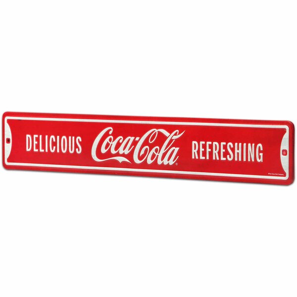 Coca-Cola Delicious & Refreshing Metal Street Sign | Open Road Brands ...