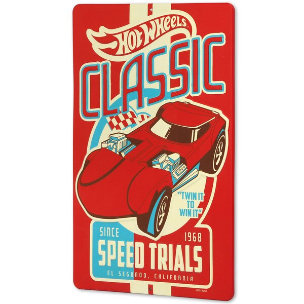 Hot Wheels Classic Speed Trails Embossed Metal Sign | Open Road Brands ...