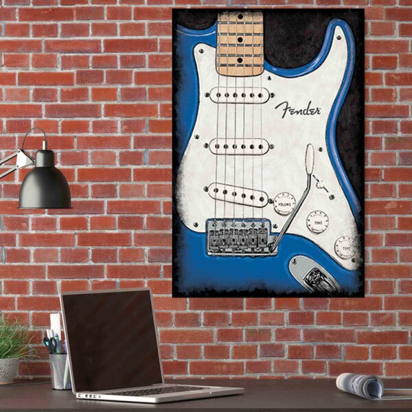 Fender - Blue Strat Canvas Wall Decor | Open Road Brands | Shop-ORB