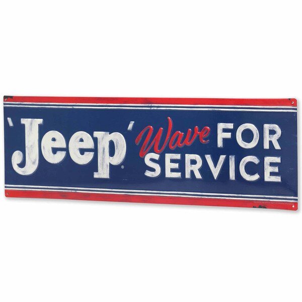 Jeep Wave for Service Metal Sign | Open Road Brands | Shop-ORB