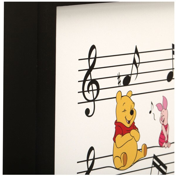 Disney Winnie The Pooh, Piglet, & Tigger Music Notes Framed Wood Wall ...