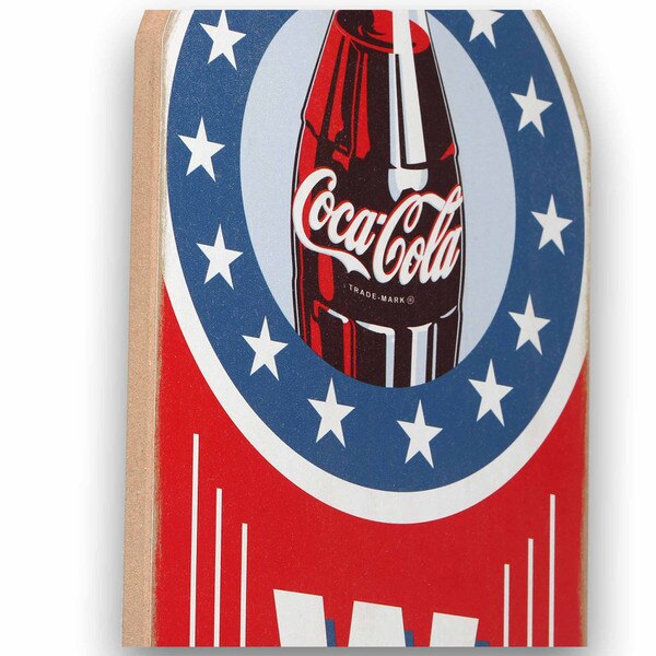 Coca-Cola Welcome Coke & A Smile Vertical Leaner Wood Wall Decor | Open ...