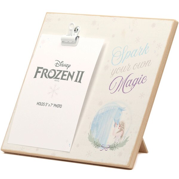 Disney Frozen 2 Elsa & Nokk Spark Your Own Magic Wood Photo Clip Frame ...
