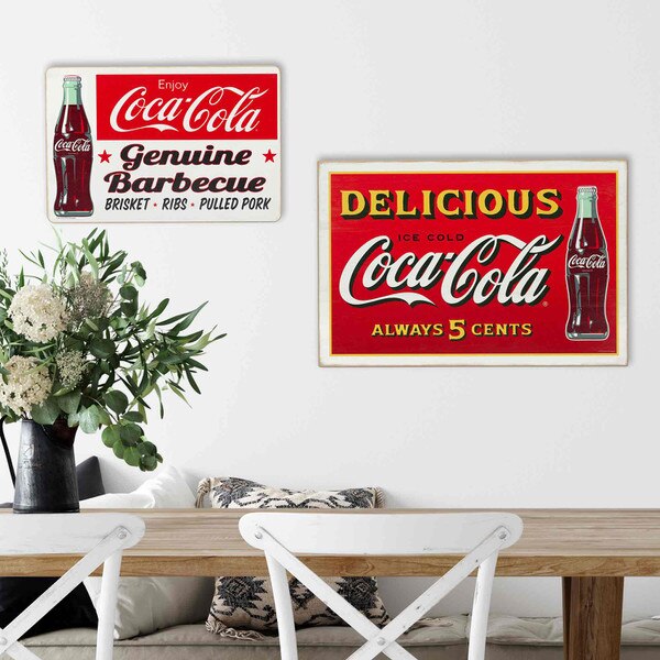 Coca-Cola Genuine Barbecue Wood Wall Decor | Open Road Brands | Shop-ORB