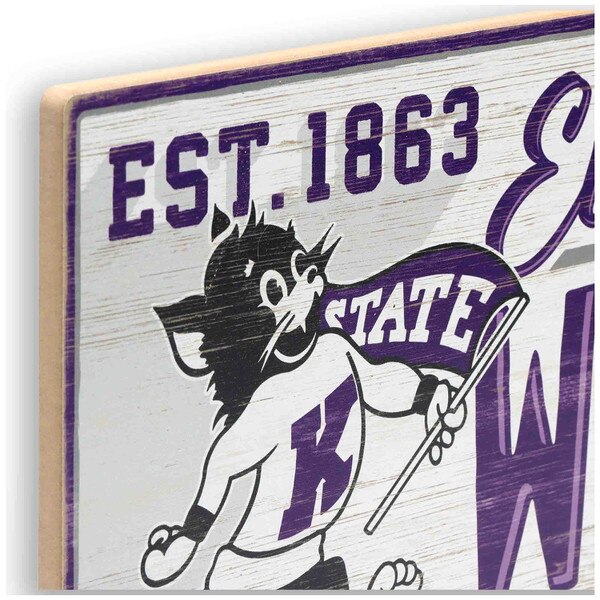 Kansas State University Every Man a Wildcat Tradition Wood Wall Decor ...