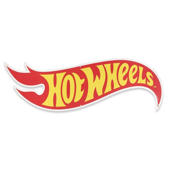 Mattel Hot Wheels Flame Logo Metal Sign | Open Road Brands | Shop-ORB
