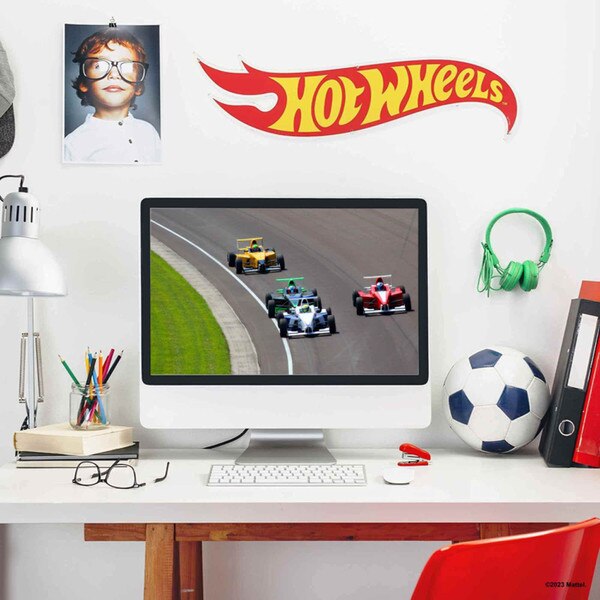 Mattel Hot Wheels Flame Logo Metal Sign | Open Road Brands | Shop-ORB
