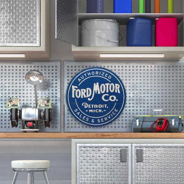 Ford Motor Co. Detroit Round Wood Wall Decor | Open Road Brands | Shop-ORB