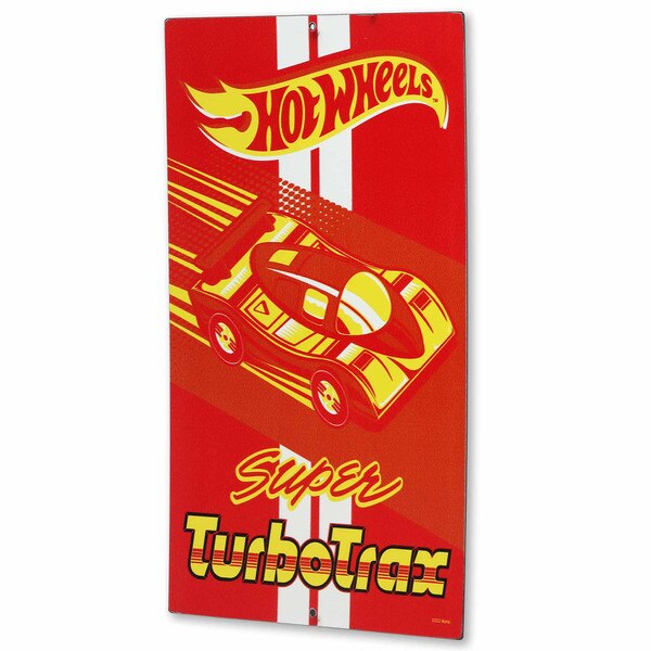 Hot Wheels Super TurboTrax Classic Metal Sign | Open Road Brands | Shop-ORB