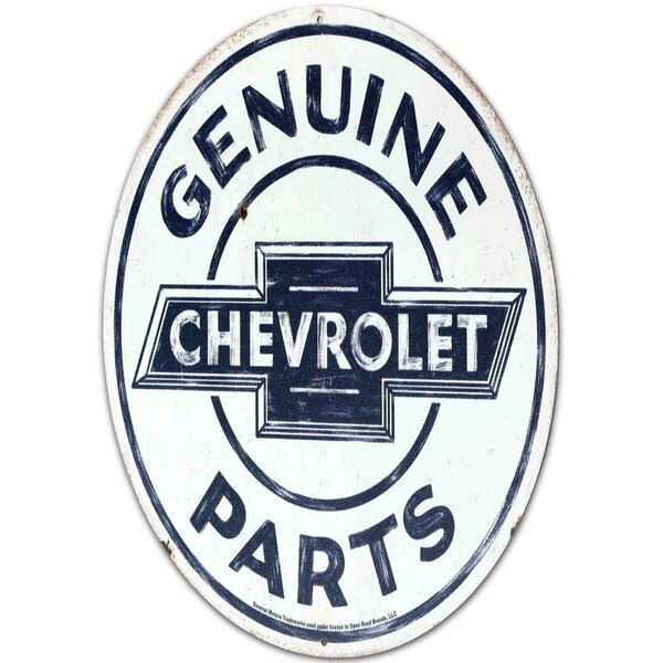 Chevrolet Genuine Parts Round Metal Sign | Open Road Brands | Shop-ORB
