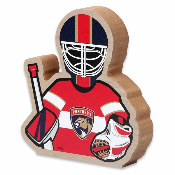 Florida Panthers Goalie Chunky Wood Decor | Open Road Brands | Shop-ORB