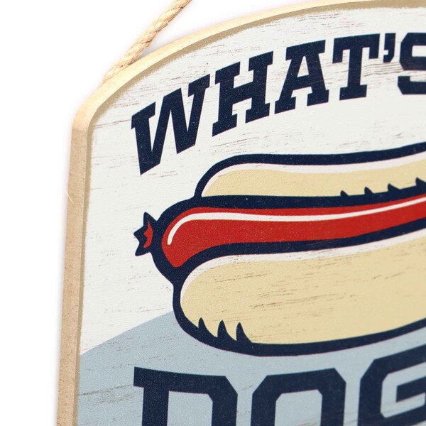 What's Up Dog Hanging Wood Wall Decor | Open Road Brands | Shop-ORB