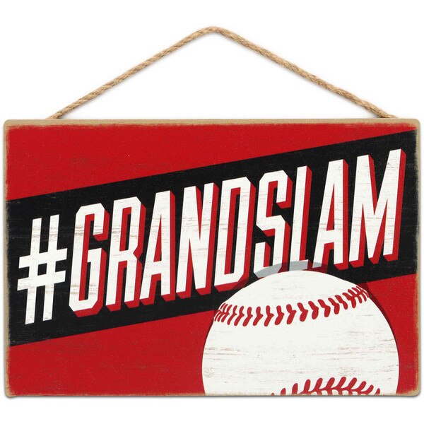 Grand Slam Baseball Hanging Wood Wall Decor | Open Road Brands | Shop-ORB