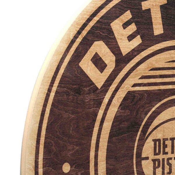 Detroit Pistons Logo Round Natural Wood Wall Decor | Open Road Brands ...