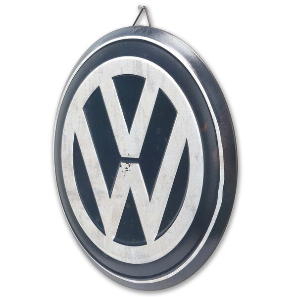 Volkswagen Logo Rustic Round Metal Sign | Open Road Brands | Shop-ORB