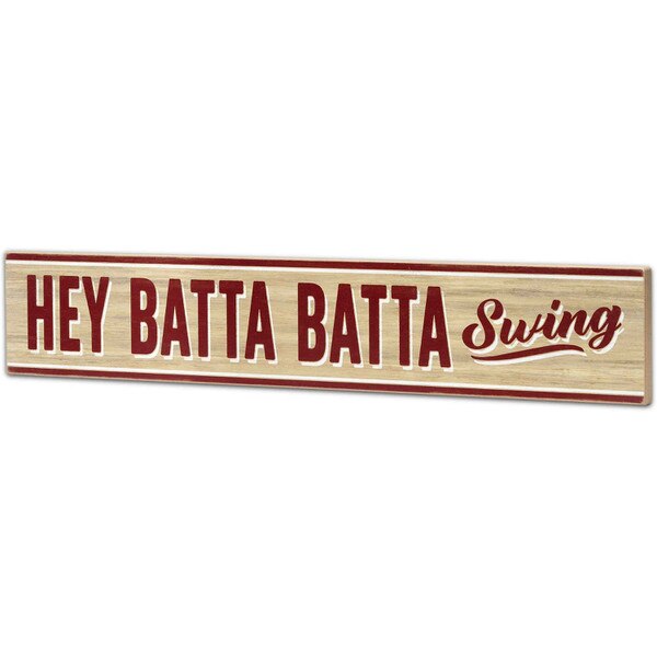 Hey Batta Batta Swing Wood Wall Decor | Open Road Brands | Shop-ORB